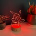 Pikachu Illusion LED Lamp 7 Colour , Anniversary Gift for Him or Her ...