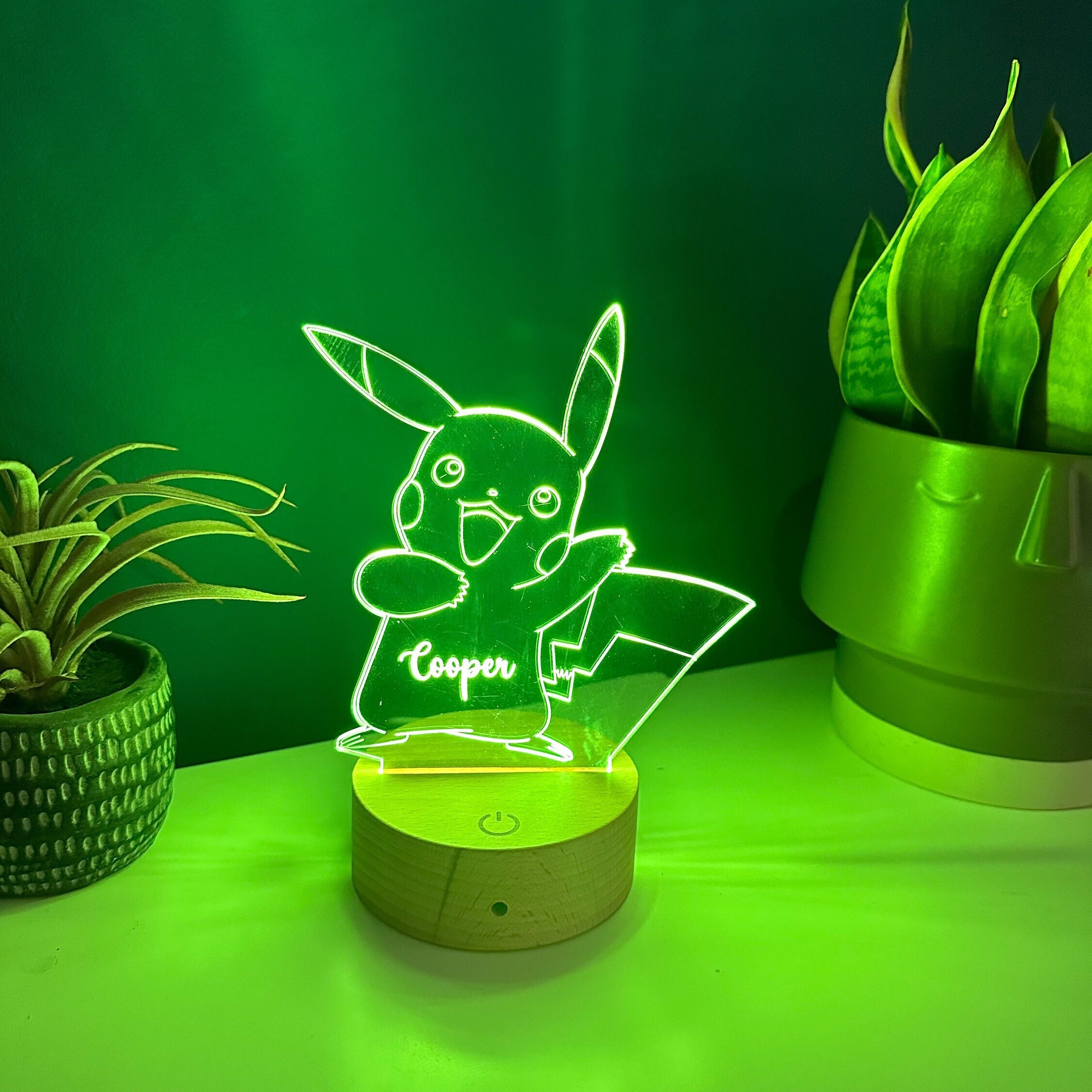 Pikachu Illusion LED Lamp 7 Colour , Anniversary Gift for Him or Her ...