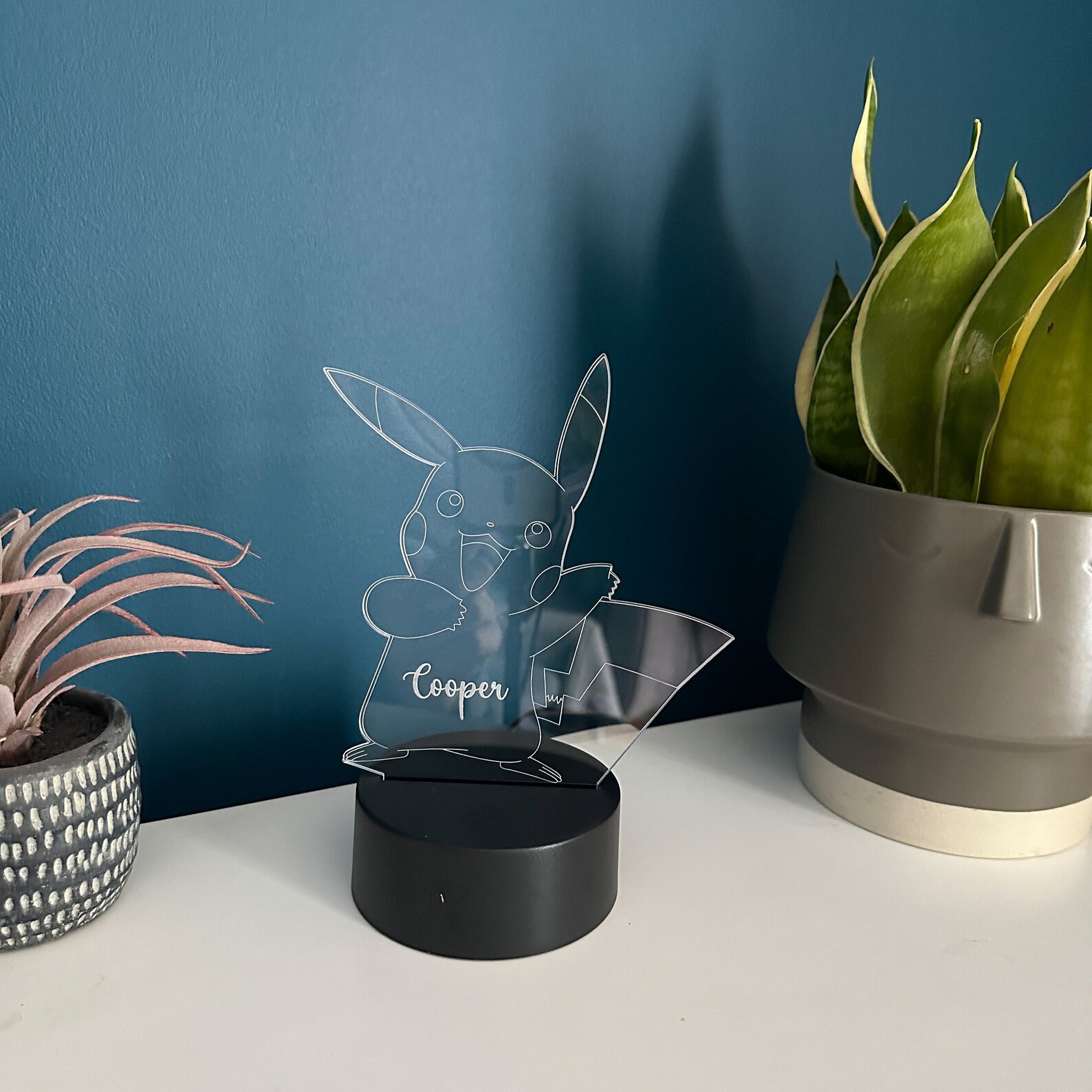 Pikachu Illusion LED Lamp 7 Colour , Anniversary Gift for Him or Her ...