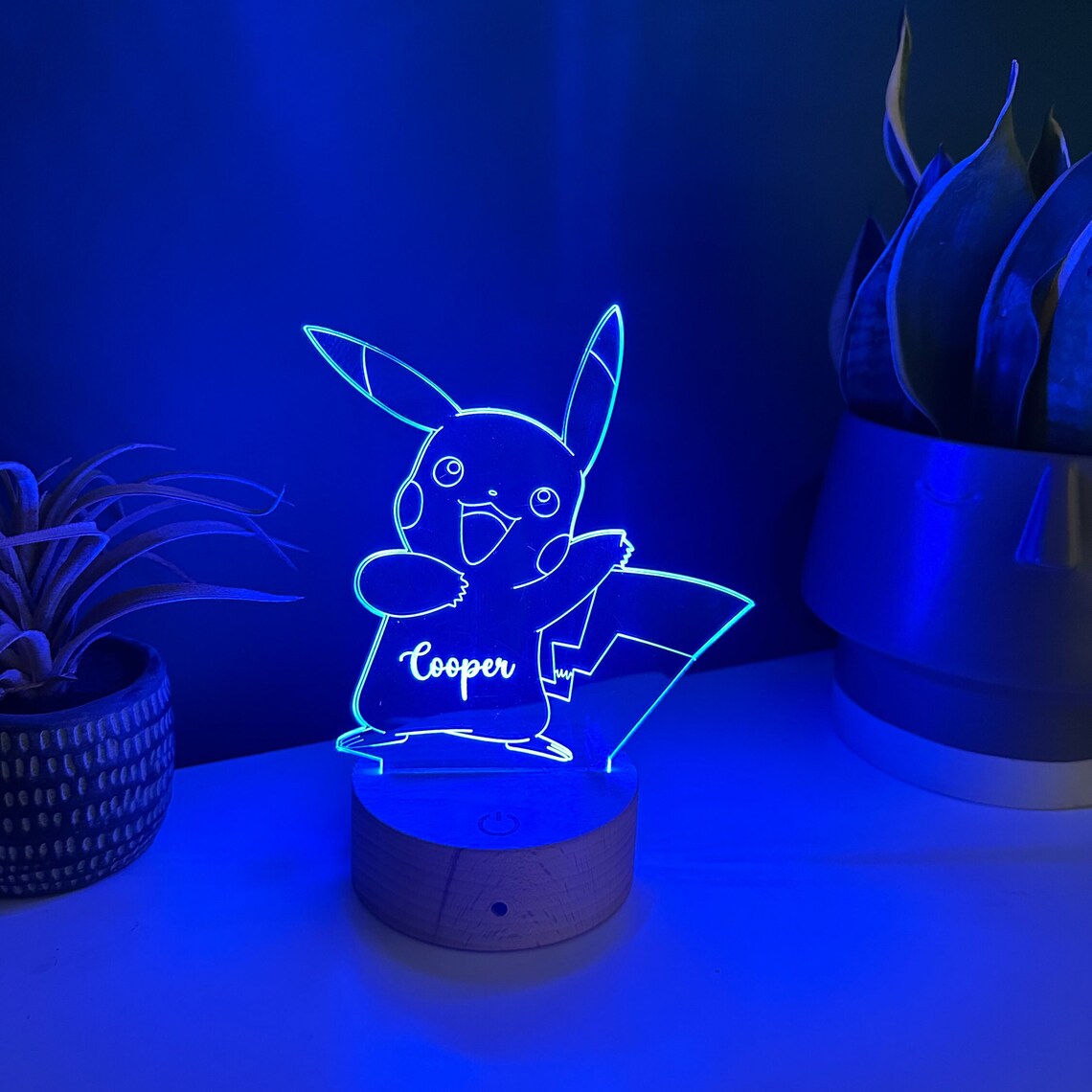 Pikachu Illusion LED Lamp 7 Colour , Anniversary Gift for Him or Her ...