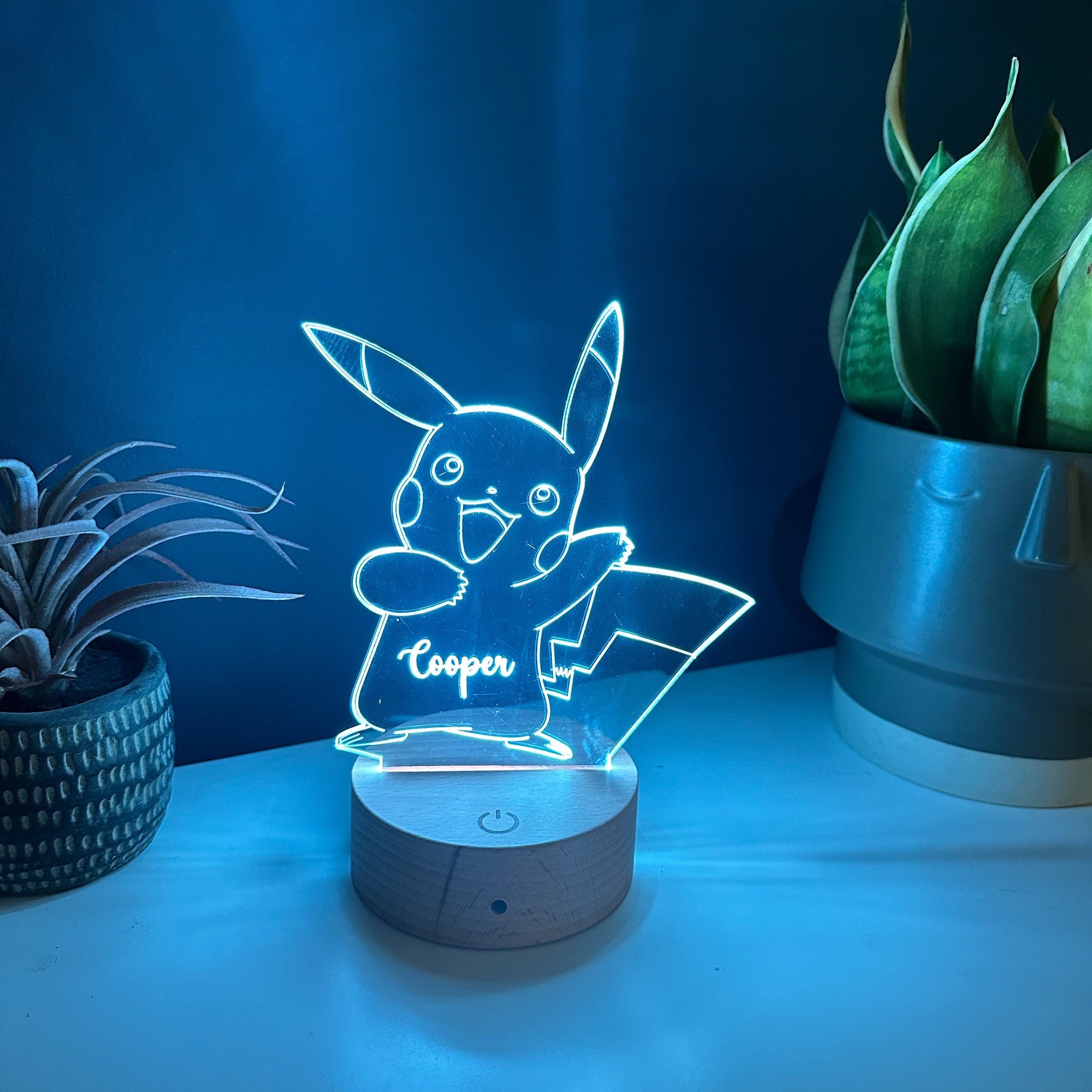 Pikachu Illusion LED Lamp 7 Colour , Anniversary Gift for Him or Her ...