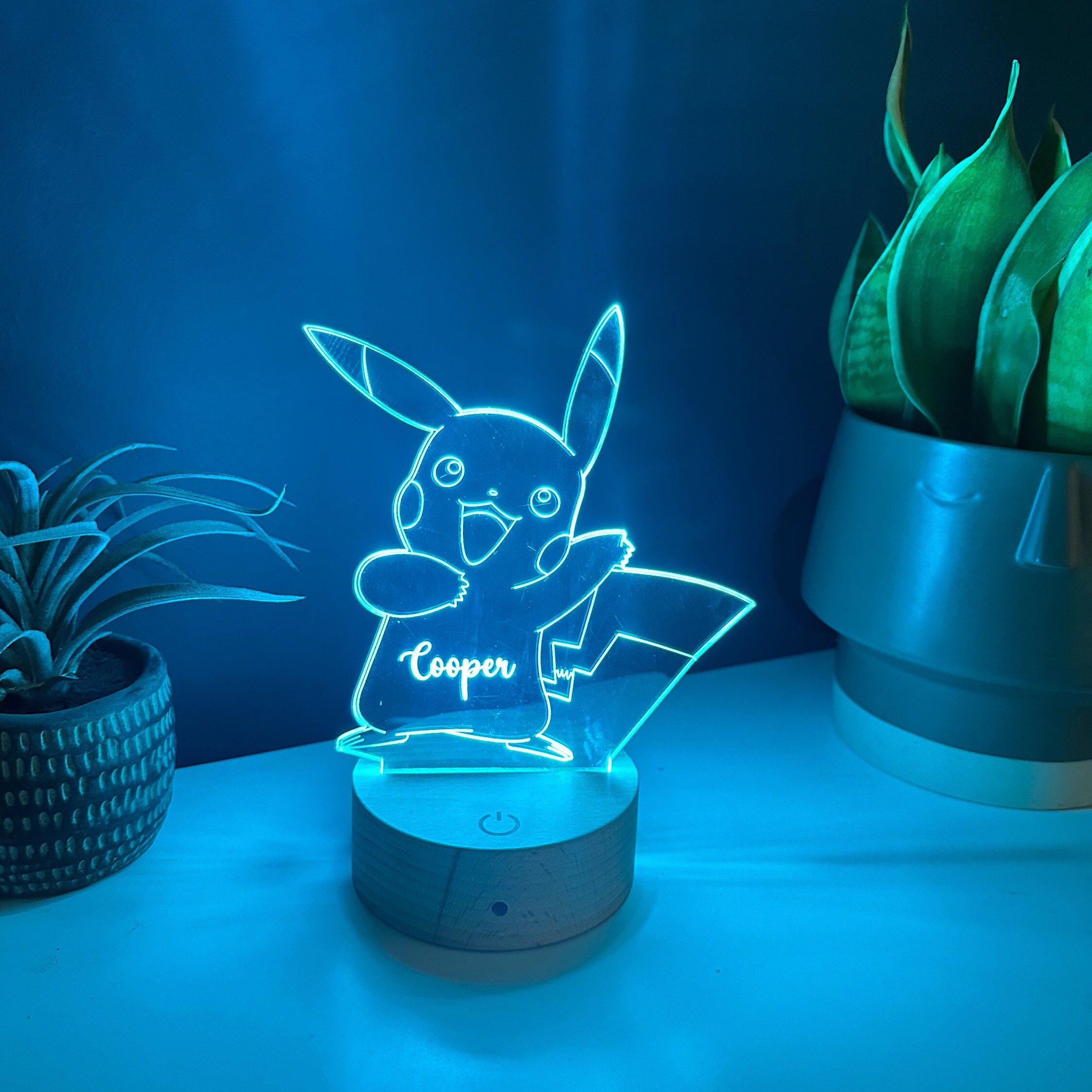 Pikachu Illusion LED Lamp 7 Colour , Anniversary Gift for Him or Her ...