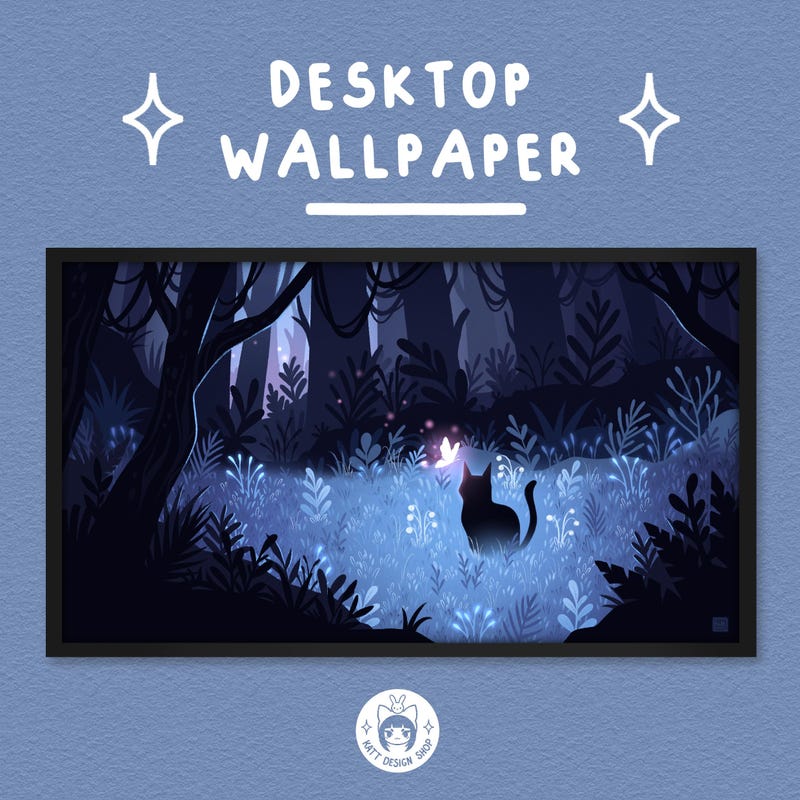 Wallpaper With Blue Desk - Etsy