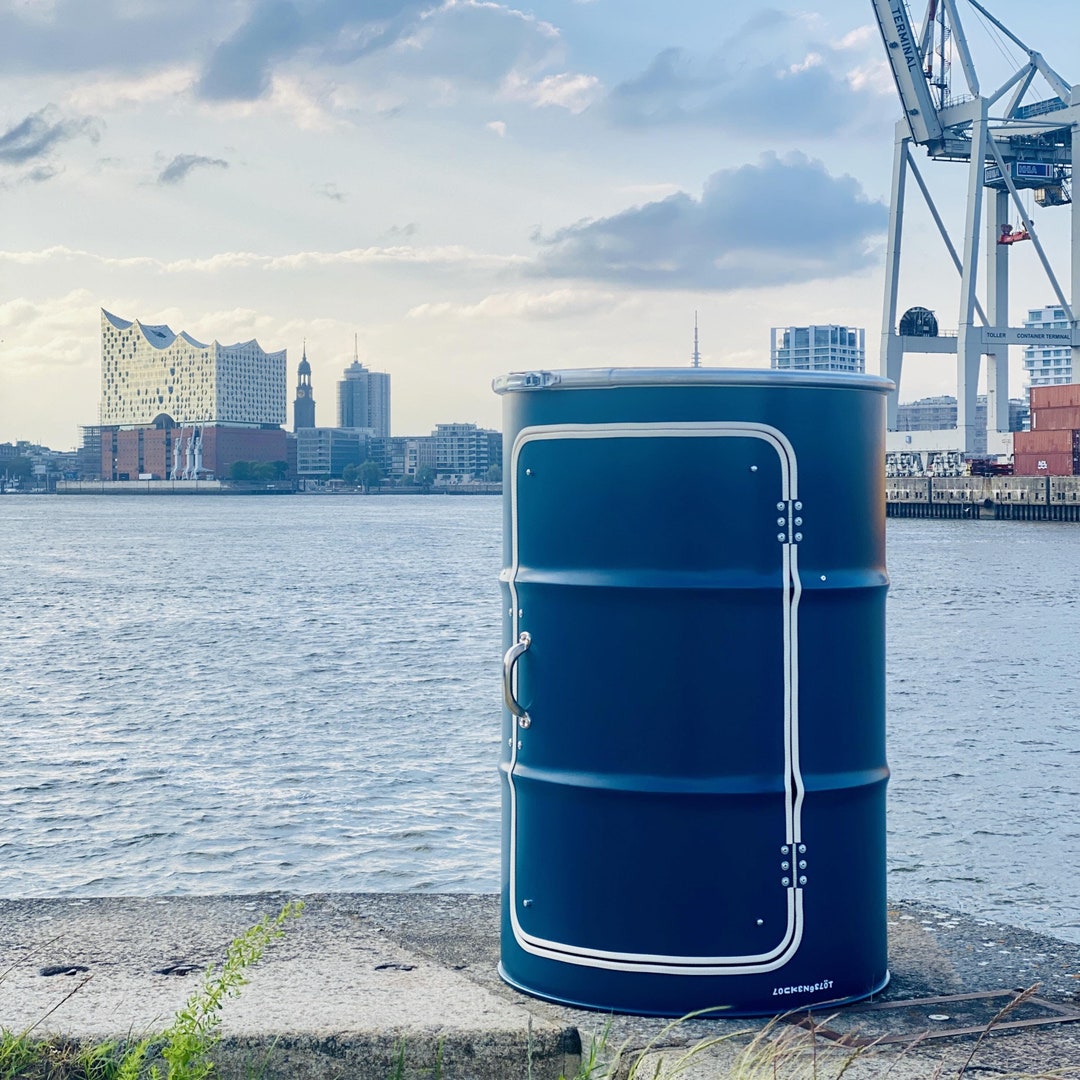 Large Oil Barrel Cabinet From Hamburg | Industrial Storage for Living ...