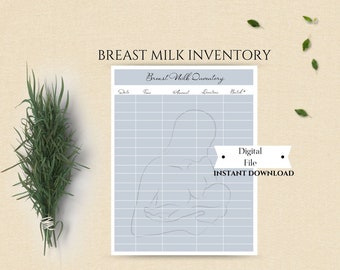 Breast Milk Inventory Sheet - Etsy