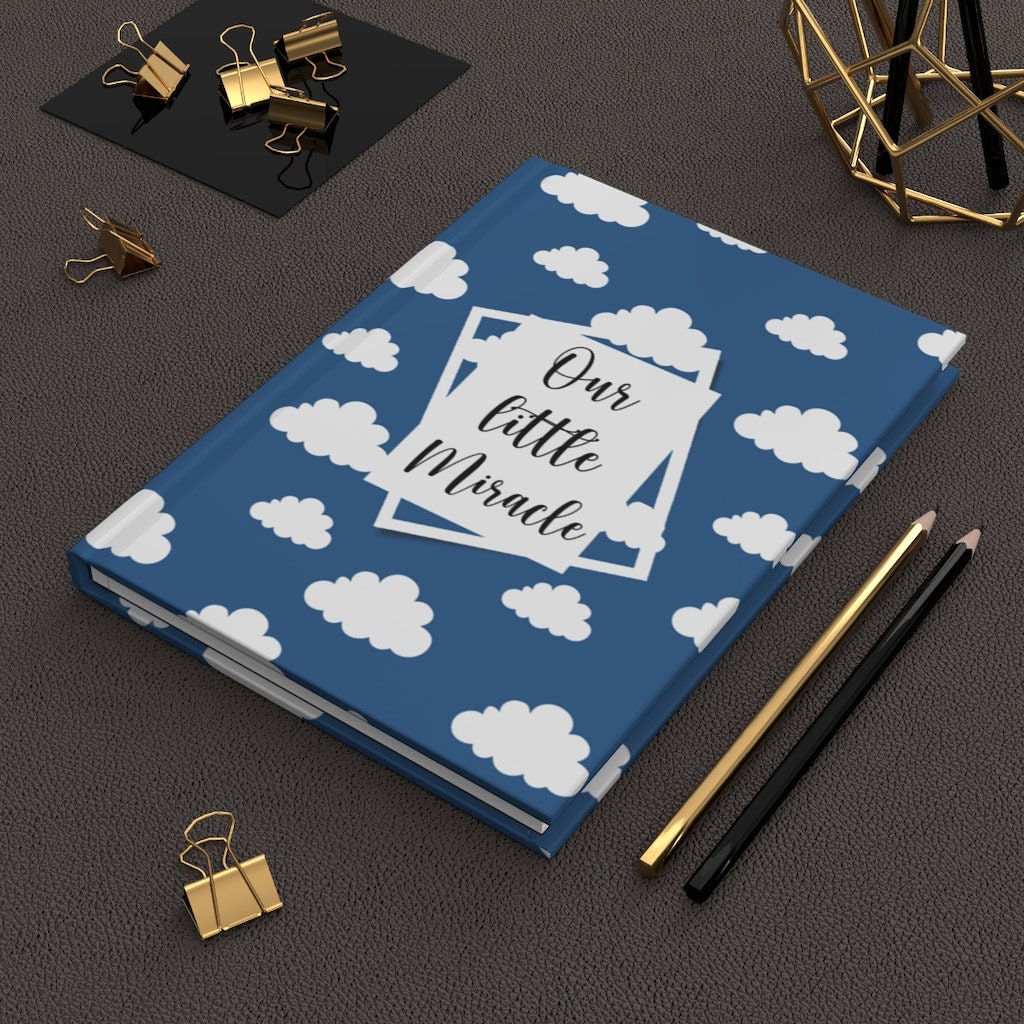 Personalized Baby Boy Hardcover Blank Lined Journal, Preemie Journal ...