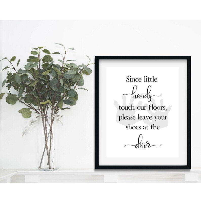 Since Little Hands Touch Our Floor Sign With Baby Hands - Etsy