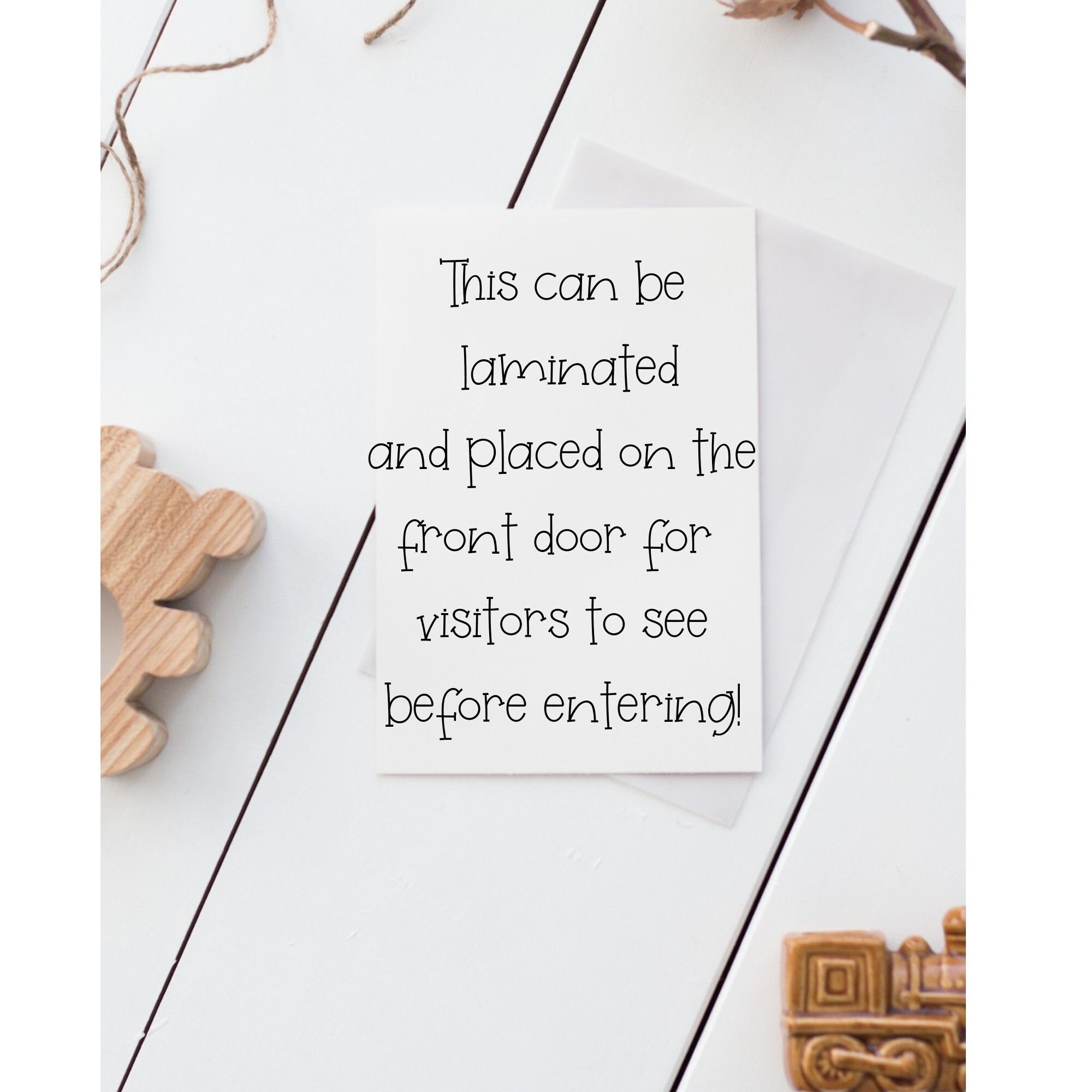 Immune Compromised Door or Window Sign Wash Your Hands Sign | Etsy