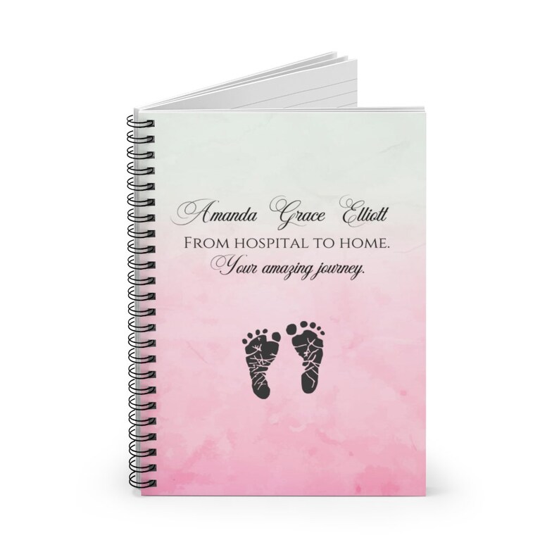 NICU Baby Journal Personalized, Custom Preemie Lined Notebook, NICU ...