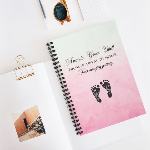 NICU Baby Journal Personalized Custom Preemie Lined Notebook | Etsy