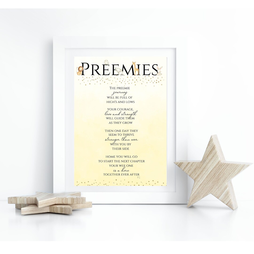Preemie Poem, Gift for Preemie Parents, Inspirational Print ...