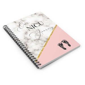 Our NICU Journal Spiral Blank Lined Notebook, Preemie Parent Gift ...