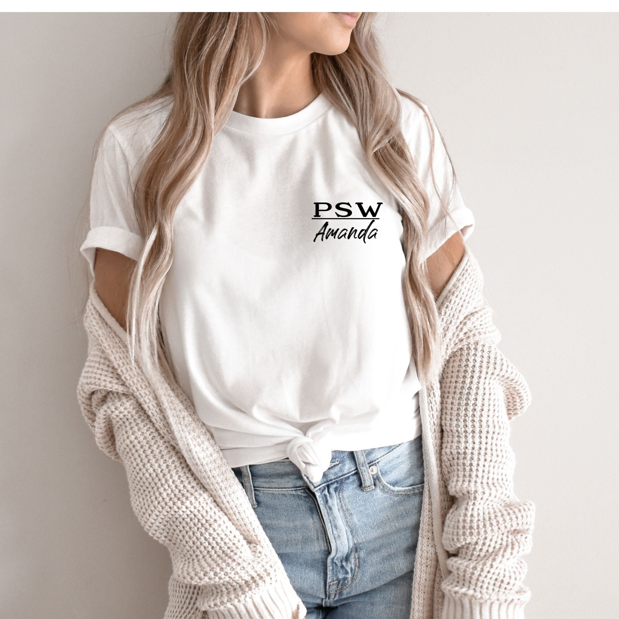 Personalized Name PSW T Shirt Personalized Support Worker | Etsy Canada