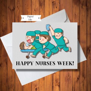 Nurse's Week Card Male or Female Nurse Card Happy - Etsy