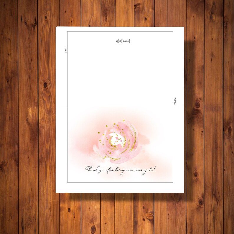 Surrogate Thank You Card Thank You for Being Our Surrogate - Etsy