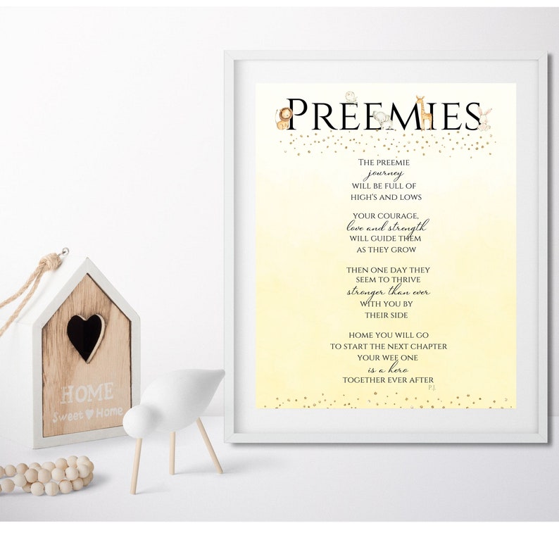 Preemie Poem Gift for Preemie Parents Inspirational Print - Etsy