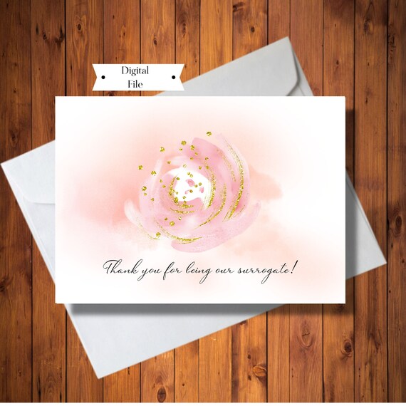 Surrogate Thank You Card Thank You for Being Our Surrogate - Etsy