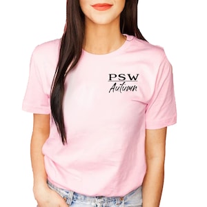 Personalized Name PSW Personalized Support Worker Unisex Short Sleeve T ...
