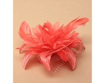 Coral fascinator | Etsy
