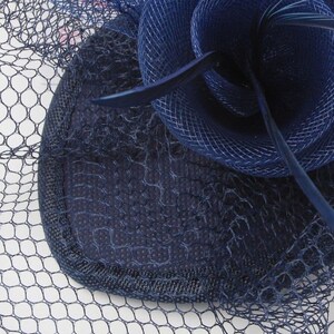 Navy Fascinator Small Skull Cap With Clip Fastener - Etsy