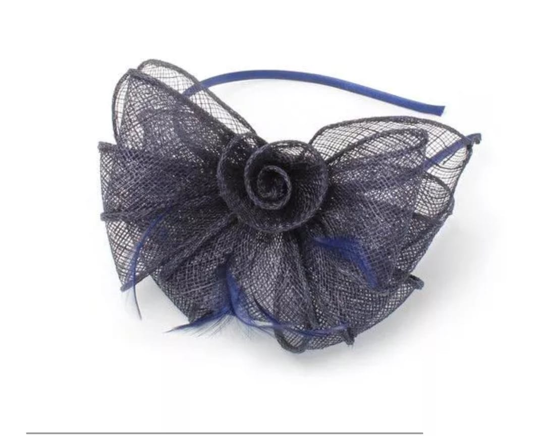 Navy Blue Fascinator Wedding Fascinator Floral Fascinator - Etsy