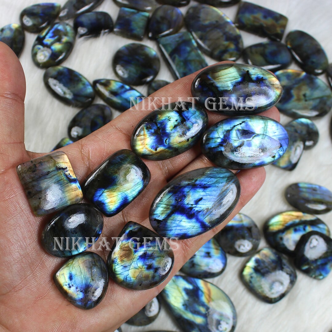 Blue Fire Multi Labradorite Gemstones, Natural Labradorite Mix Shape ...