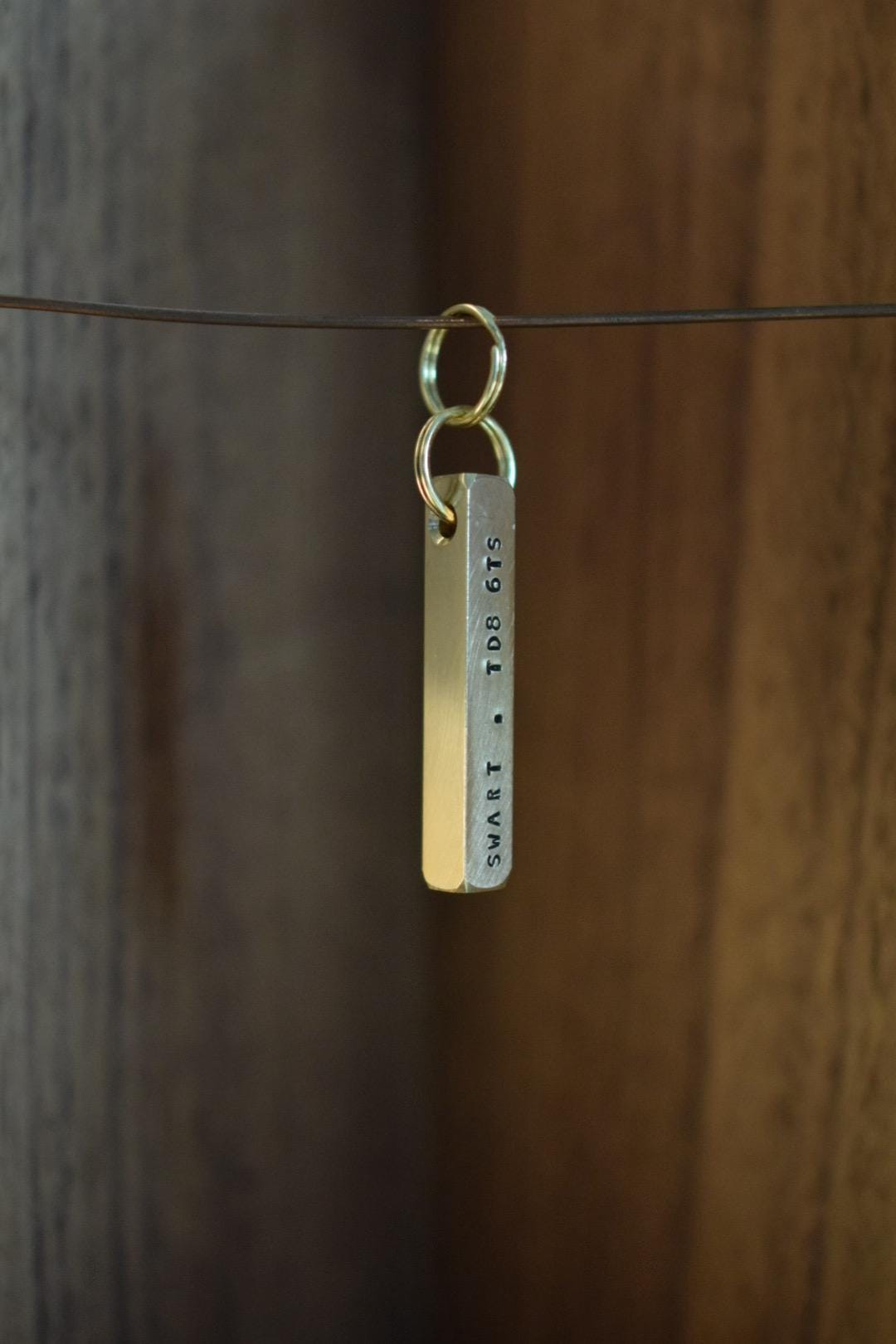 4 Sided Ingot Bar Tag - Personalised Dog Tag Cat ID Tag Hand Stamped ...