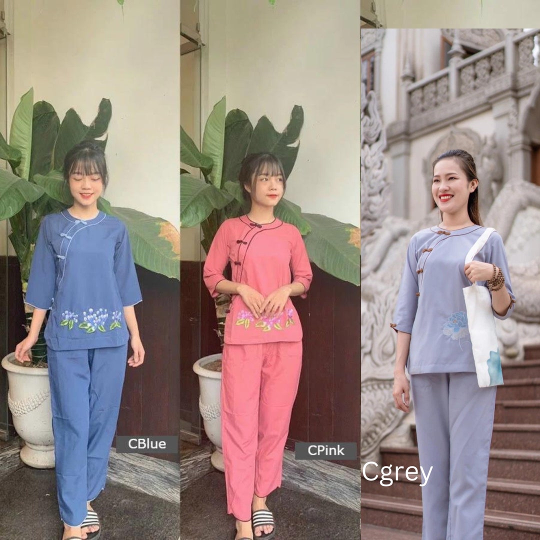 Women Buddhist Clothing Set, Meditation Clothes, Pajamasdo Bo Phat Tu ...