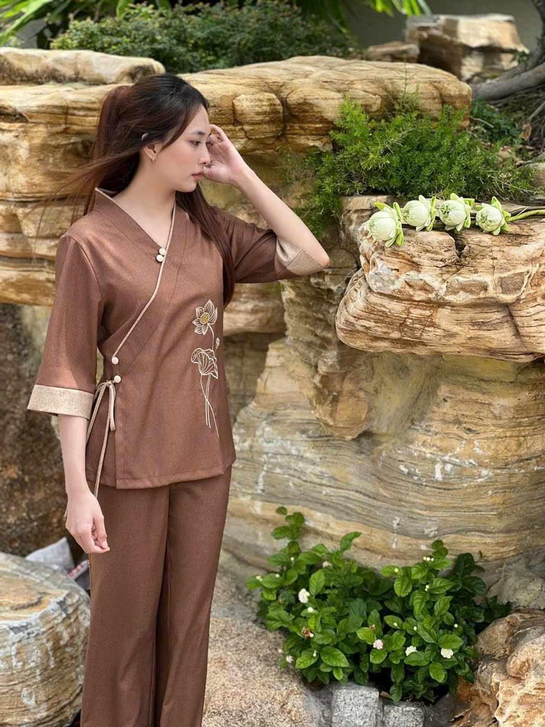 Women Buddhist Clothing Set, Meditation Clothes, Pajamas(do Bo Phat Tu ...