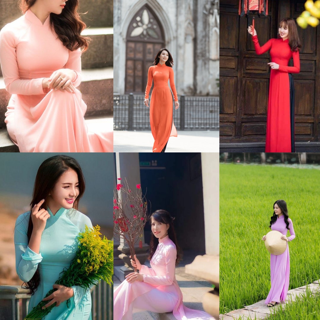 Vietnamese Traditional Ao Dai for Women, Ao Dai for Girls, Ao Dai for ...