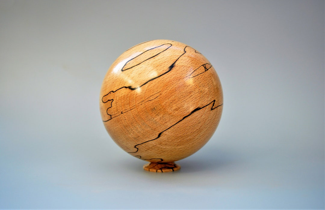 Handturned Spalted Beech Sphere - Etsy