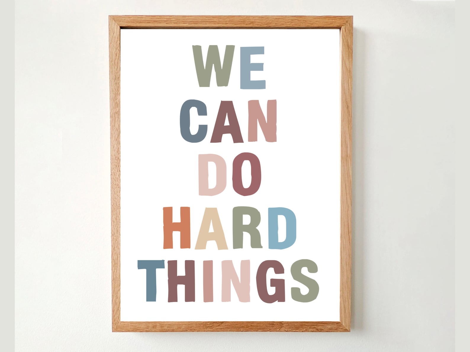 We Can Do Hard Things Classroom Poster Boho, Elementary, SEL Learning ...
