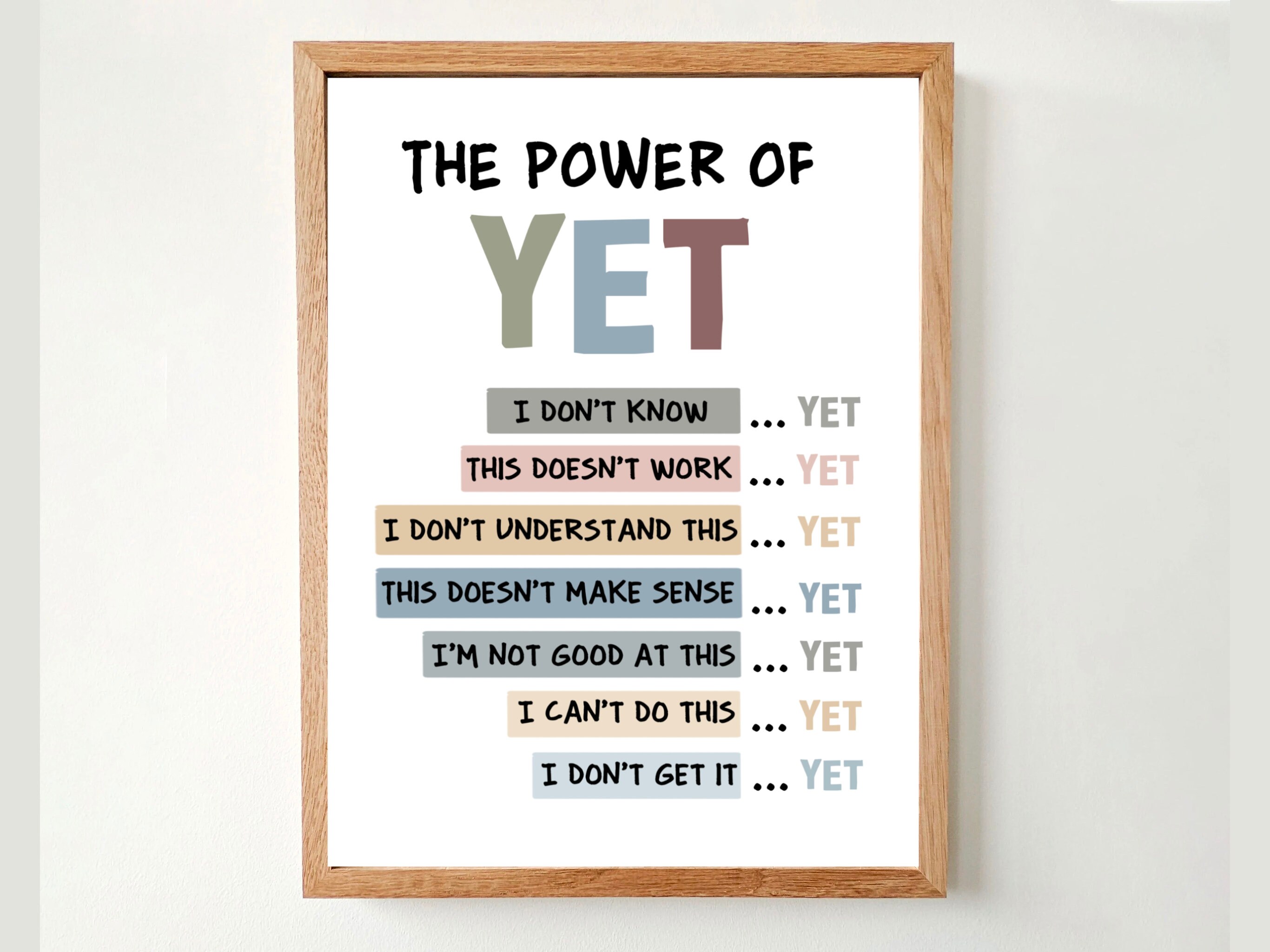 Boho Growth Mindset Classroom Posters, Elementary, SEL Learning, Growth ...
