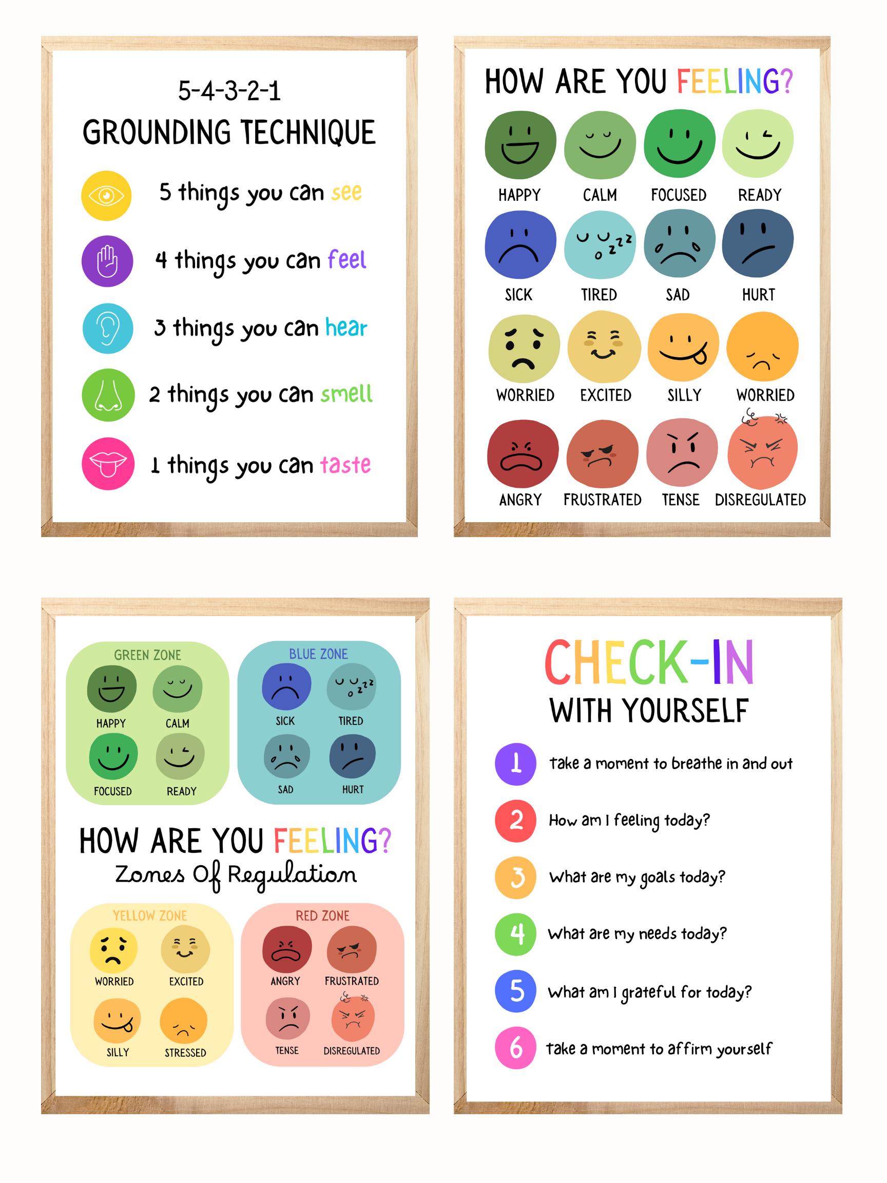SEL Emotional Regulation Classroom Poster, Emotions, Zones of ...