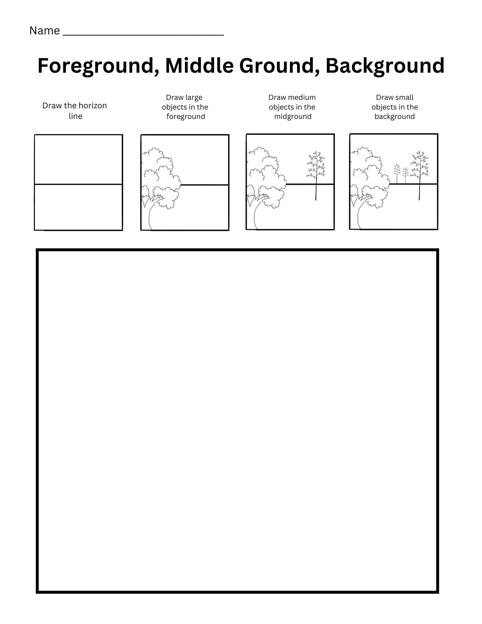 Foreground, Mid Ground, Background Practice Skill Builder Depth ...