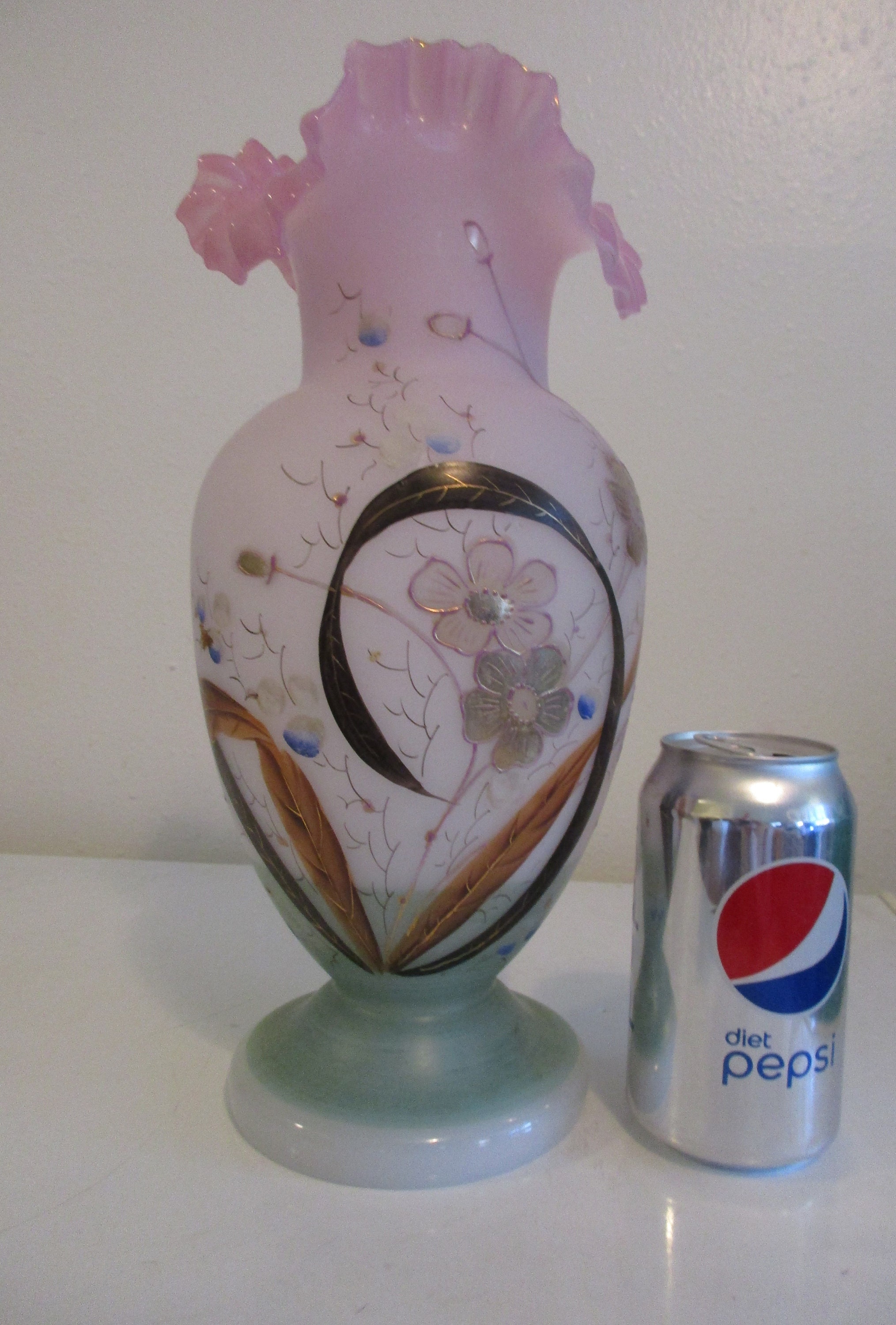 Antique Victorian Bristol Glass Vase - Etsy