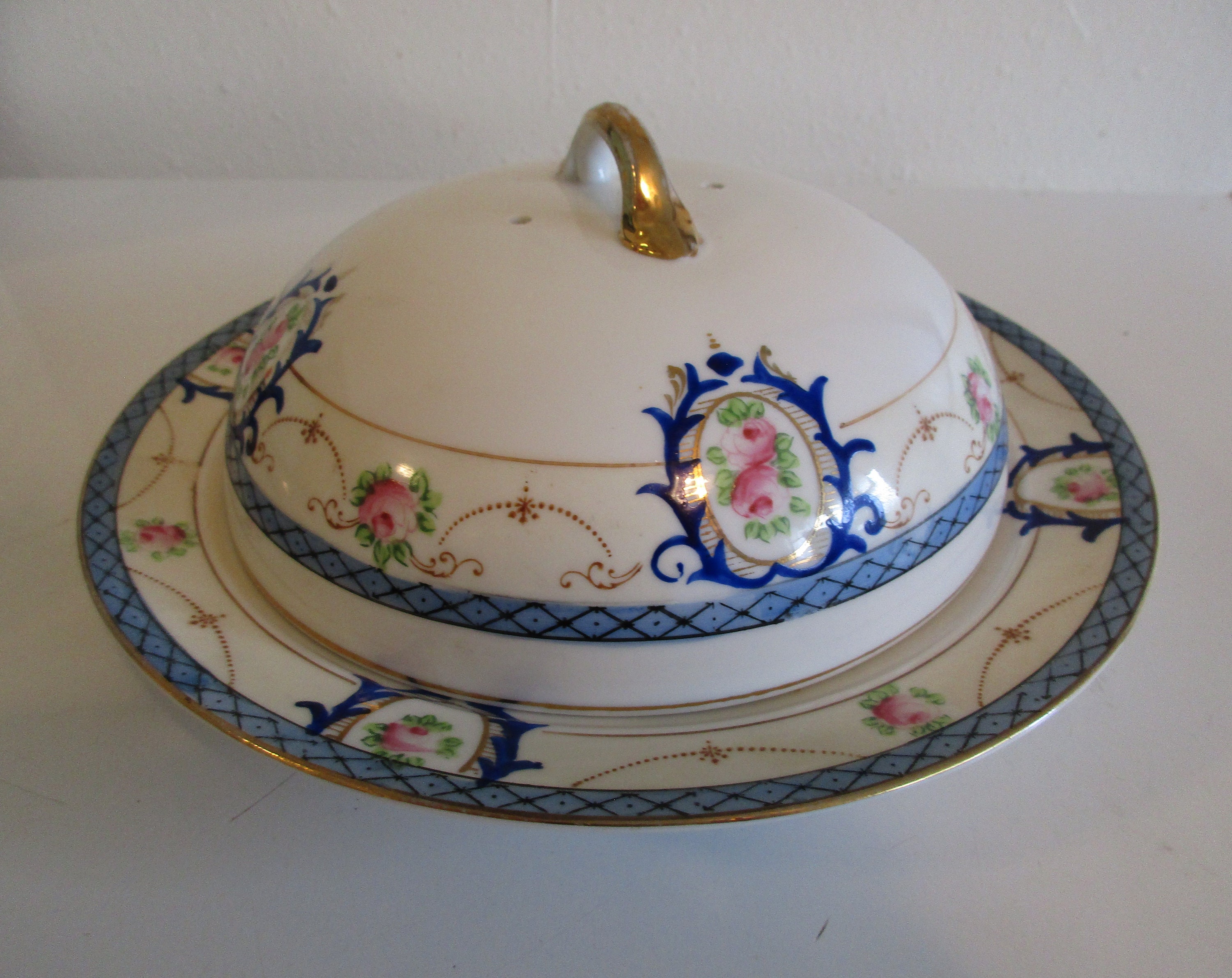 Handpainted Vintage/antique Noritake Covered Butter/cheese Dish - Etsy
