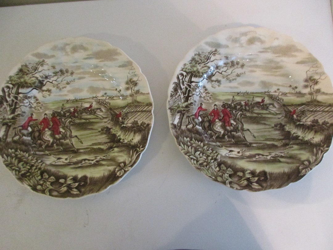Johnson Brothers Tally Ho Dinner Plates Full Cry - Etsy