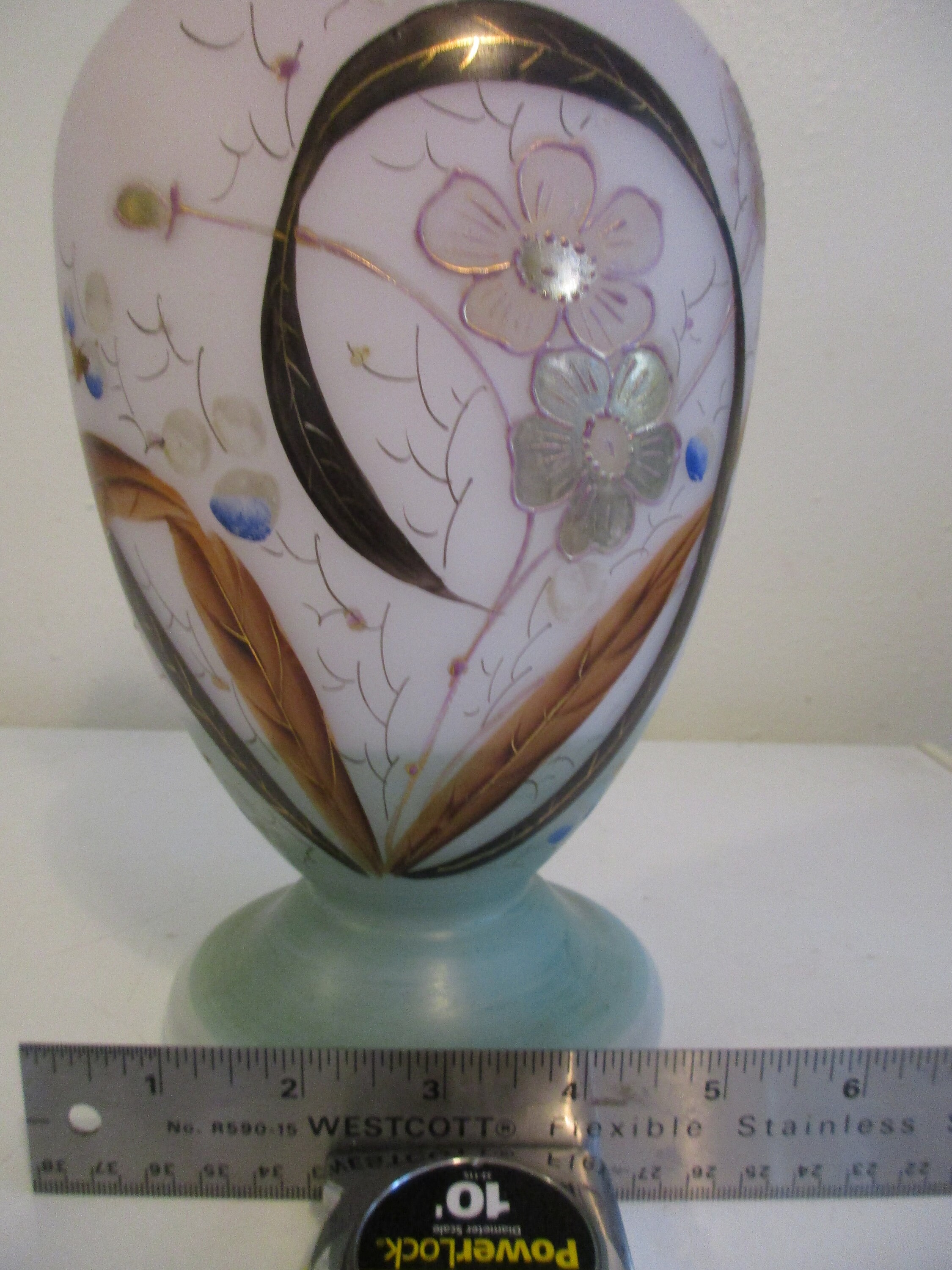 Antique Victorian Bristol Glass Vase - Etsy