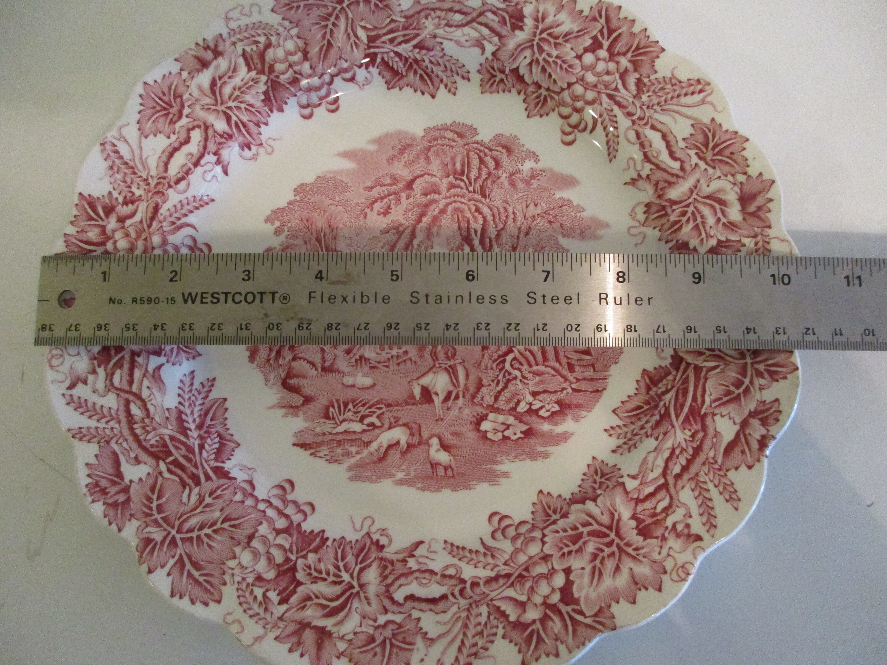 Pair of Booths British Scenery Dinner Plates A8024 in Red - Etsy