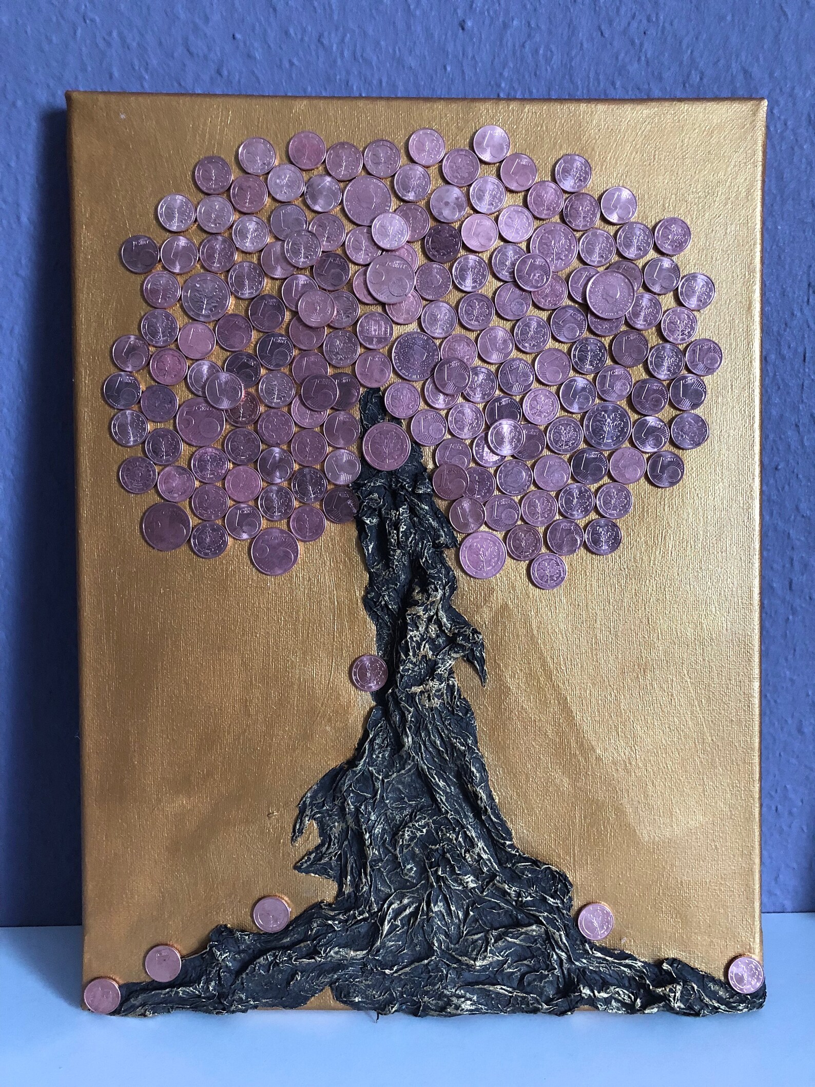 Money Tree 30 X 40 Cm - Etsy