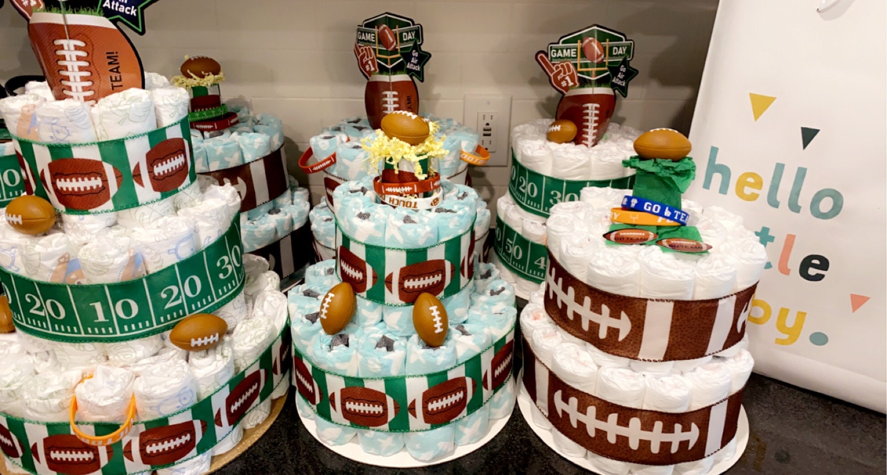 Themed Diaper Cakes and Bouquet - Etsy