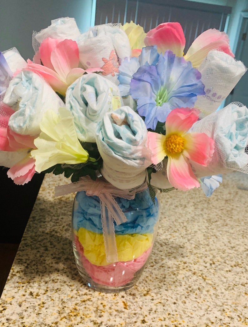Themed Diaper Cakes and Bouquet - Etsy