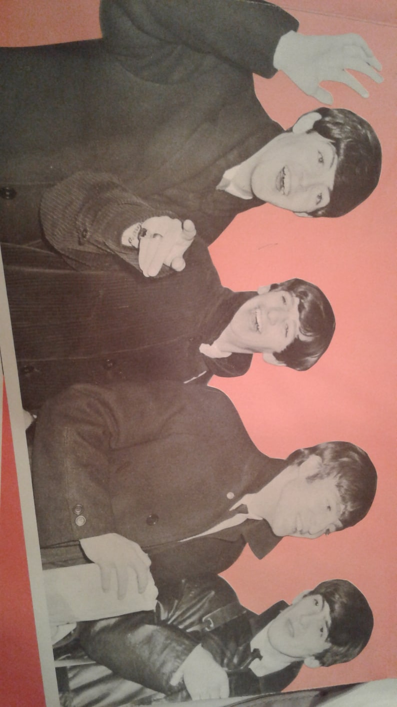 Original the Beatles Poster 1964 Large Dell Advertising Rare Beatles ...