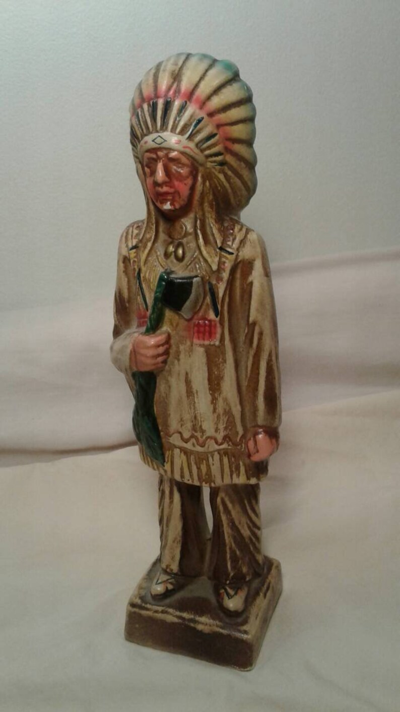 Vintage Native American Statue Vintage Indian Ceramic Figurine | Etsy