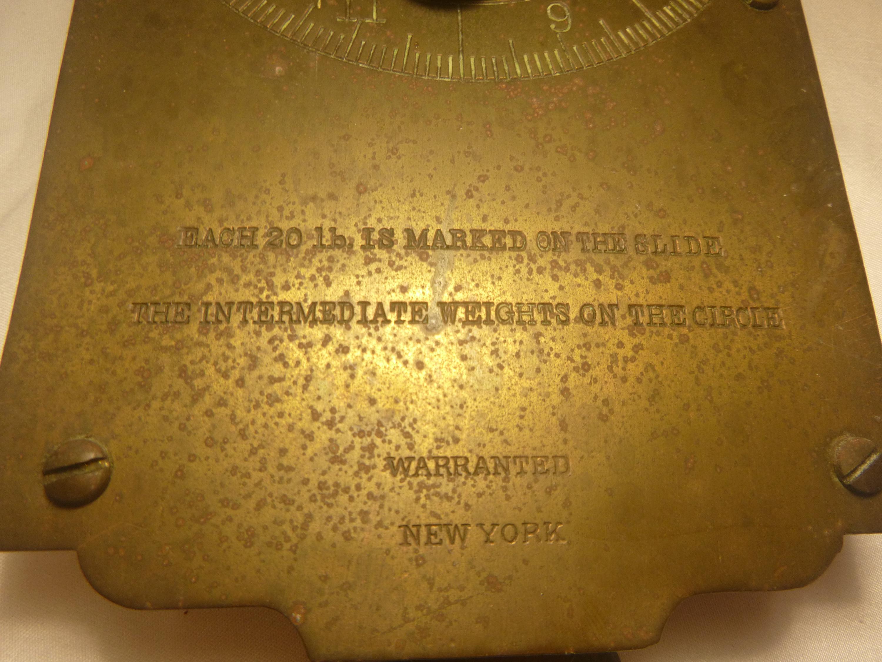 Antique Chatillon's Milk Scale, Antique Farm Scale 60lb, Brass Hanging ...