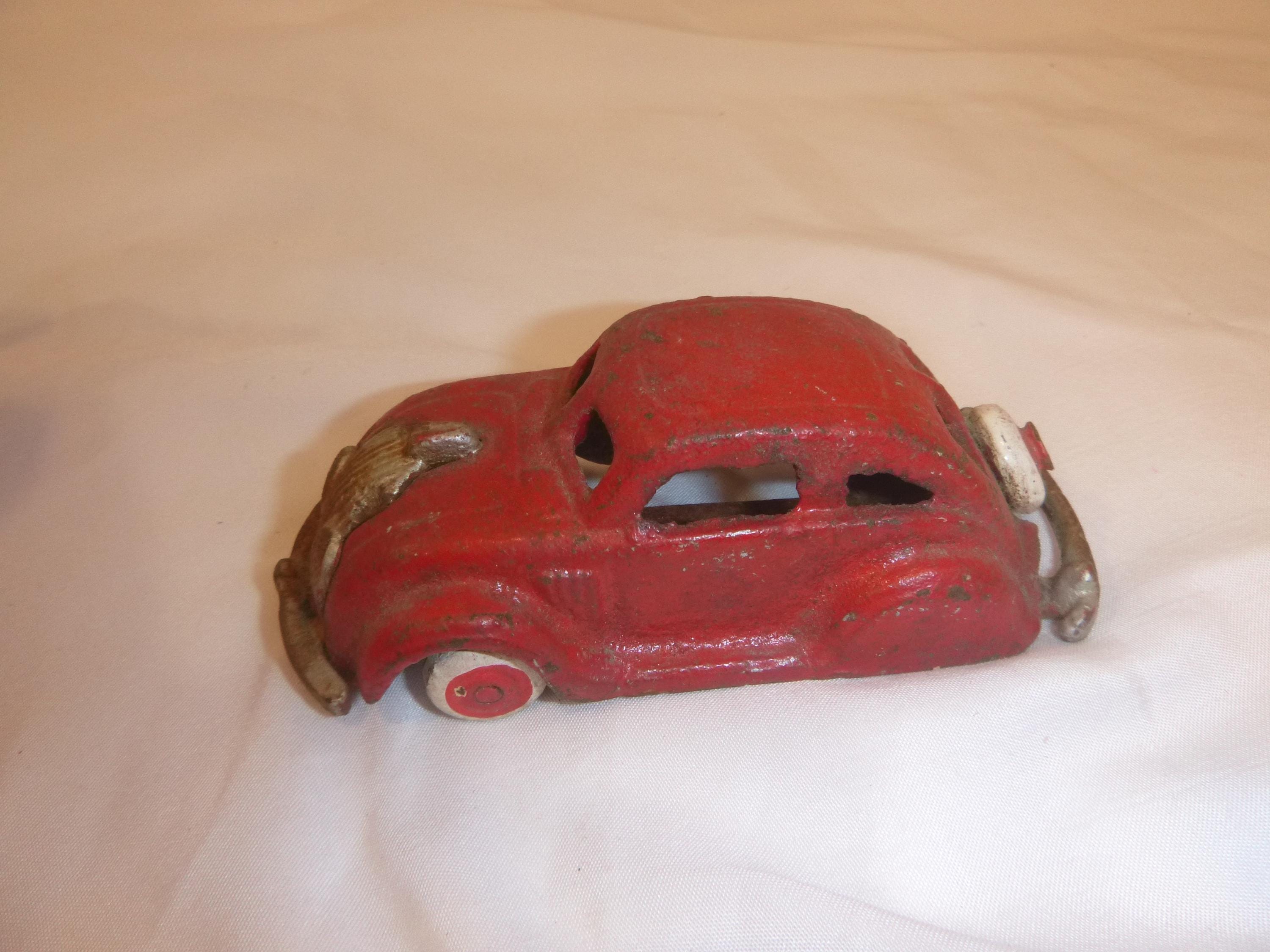 Antique Cast Iron Toy Car, Hubley, AC Williams, Chrysler Coupe, Red Car ...