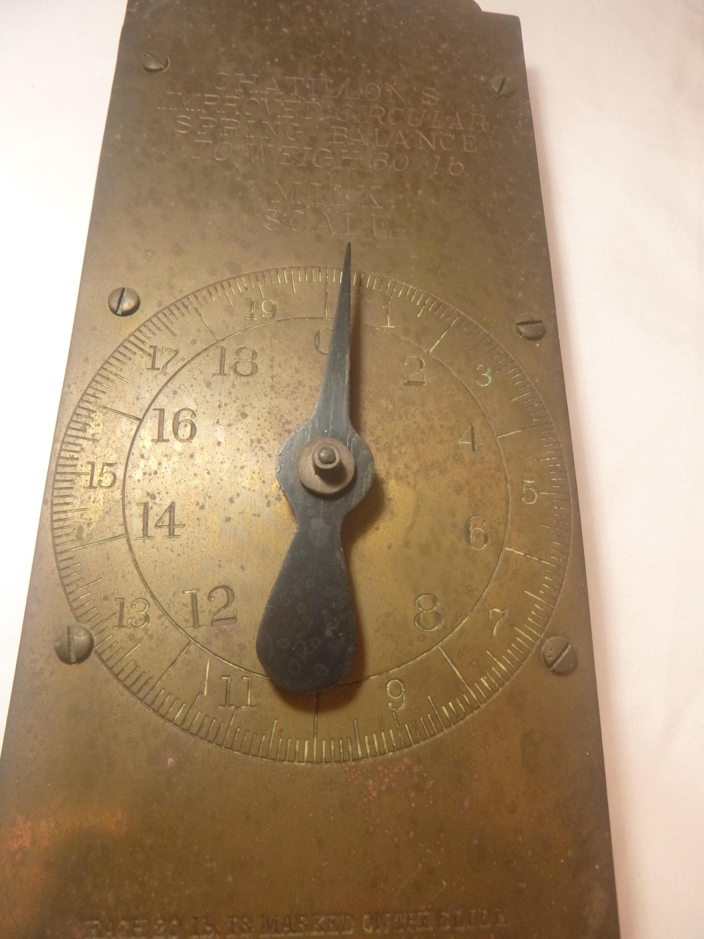 Antique Chatillon's Milk Scale, Antique Farm Scale 60lb, Brass Hanging ...