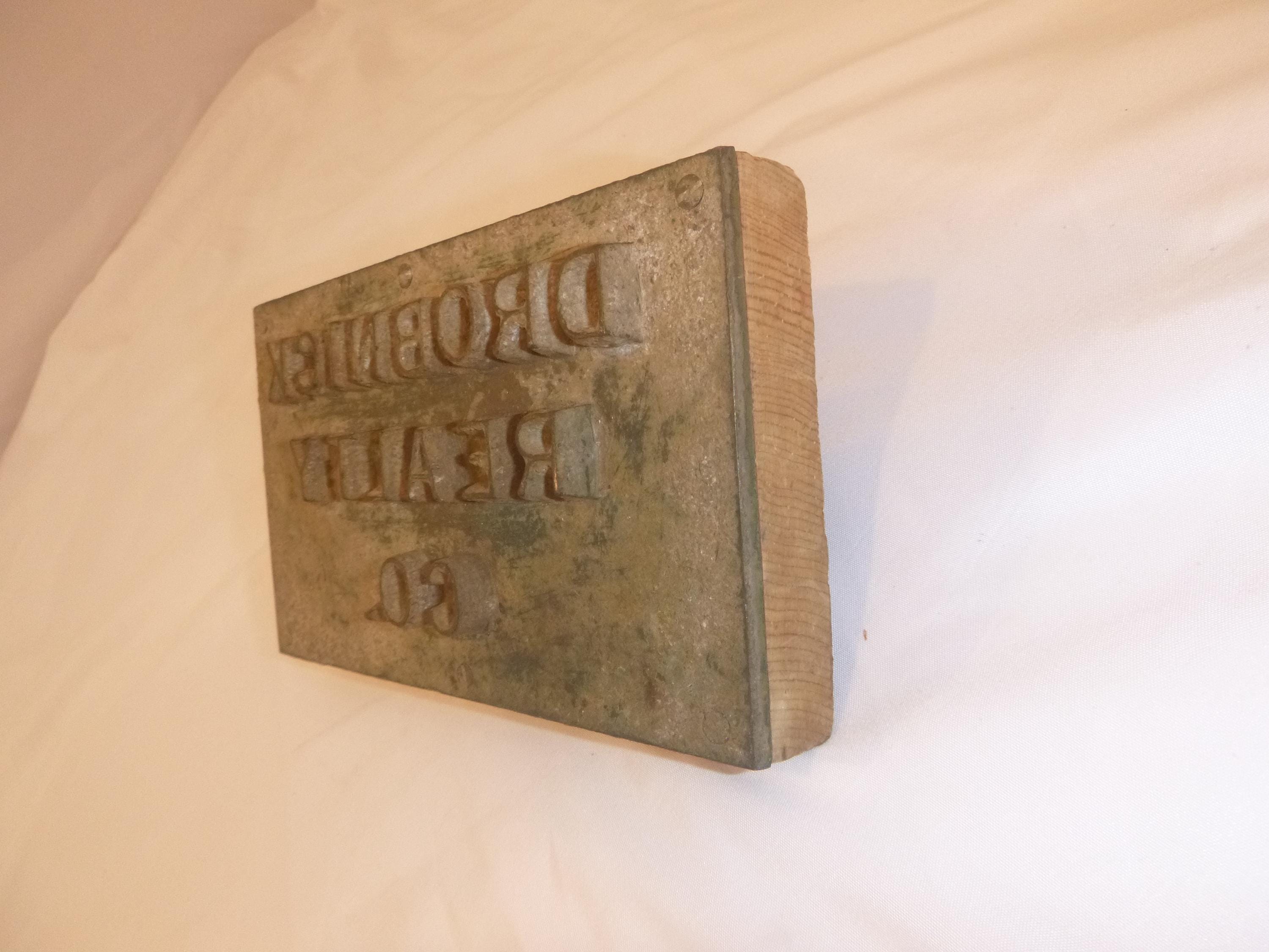 Antique Brick Stamp, Antique Brick Mold, Drobnick Realty, Masonry Tool ...