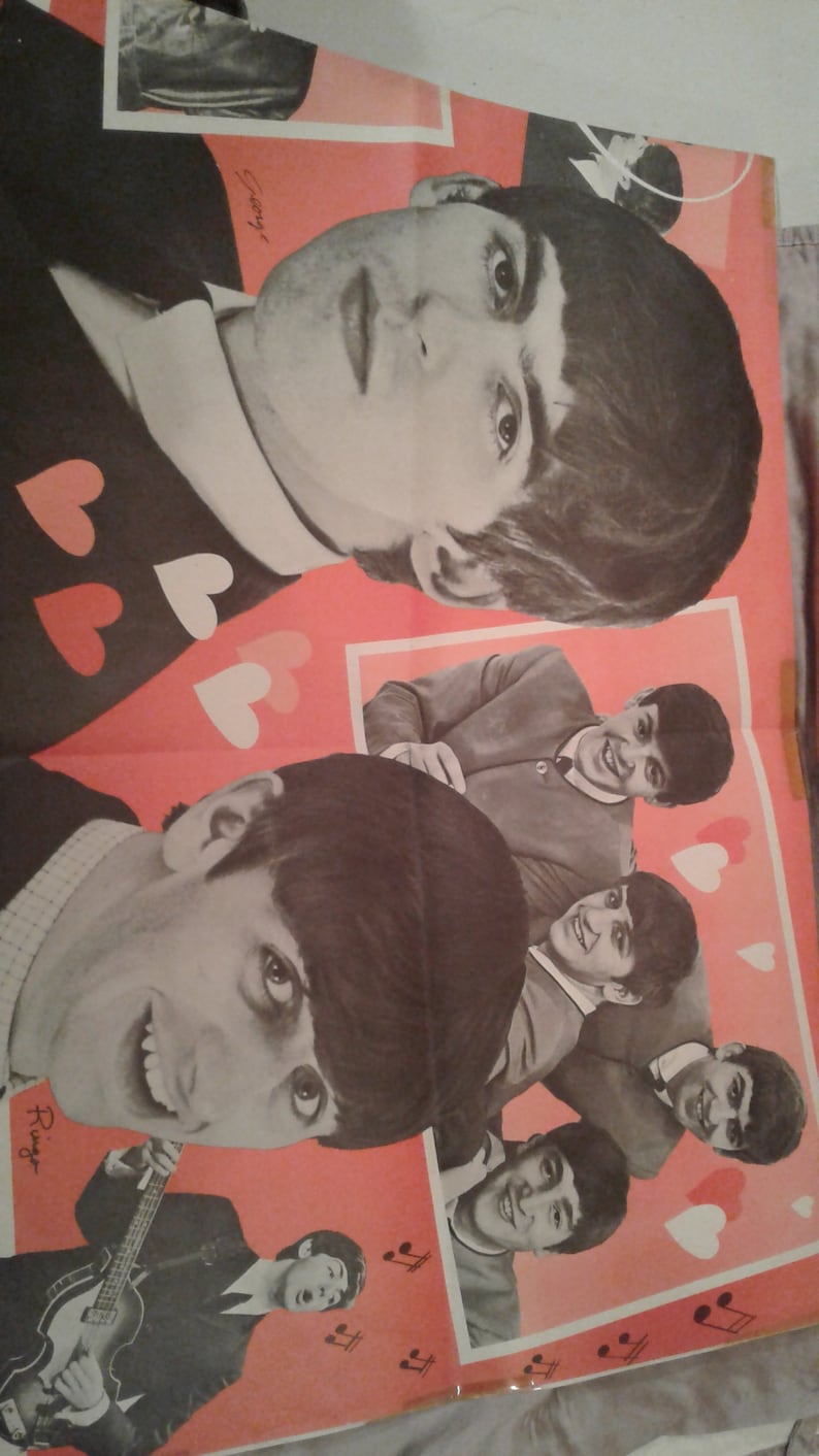 Original The Beatles Poster 1964 Large Dell Advertising Rare | Etsy